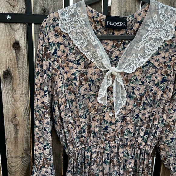 Vintage | Dresses | Vintage Phoebe 8s Floral Cottage Core Dress | Poshmark